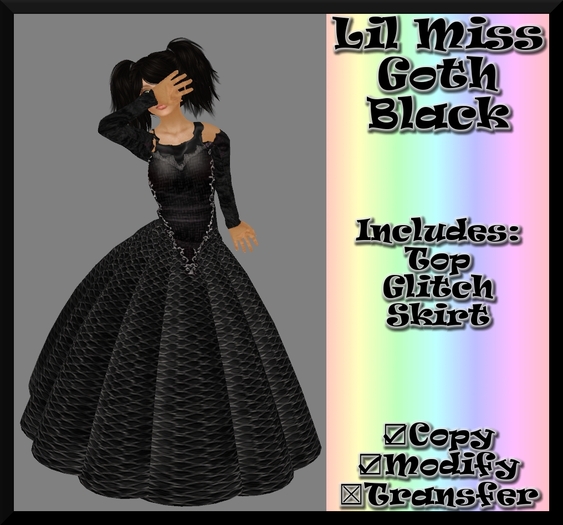 Second Life Marketplace Lil Miss Goth Black